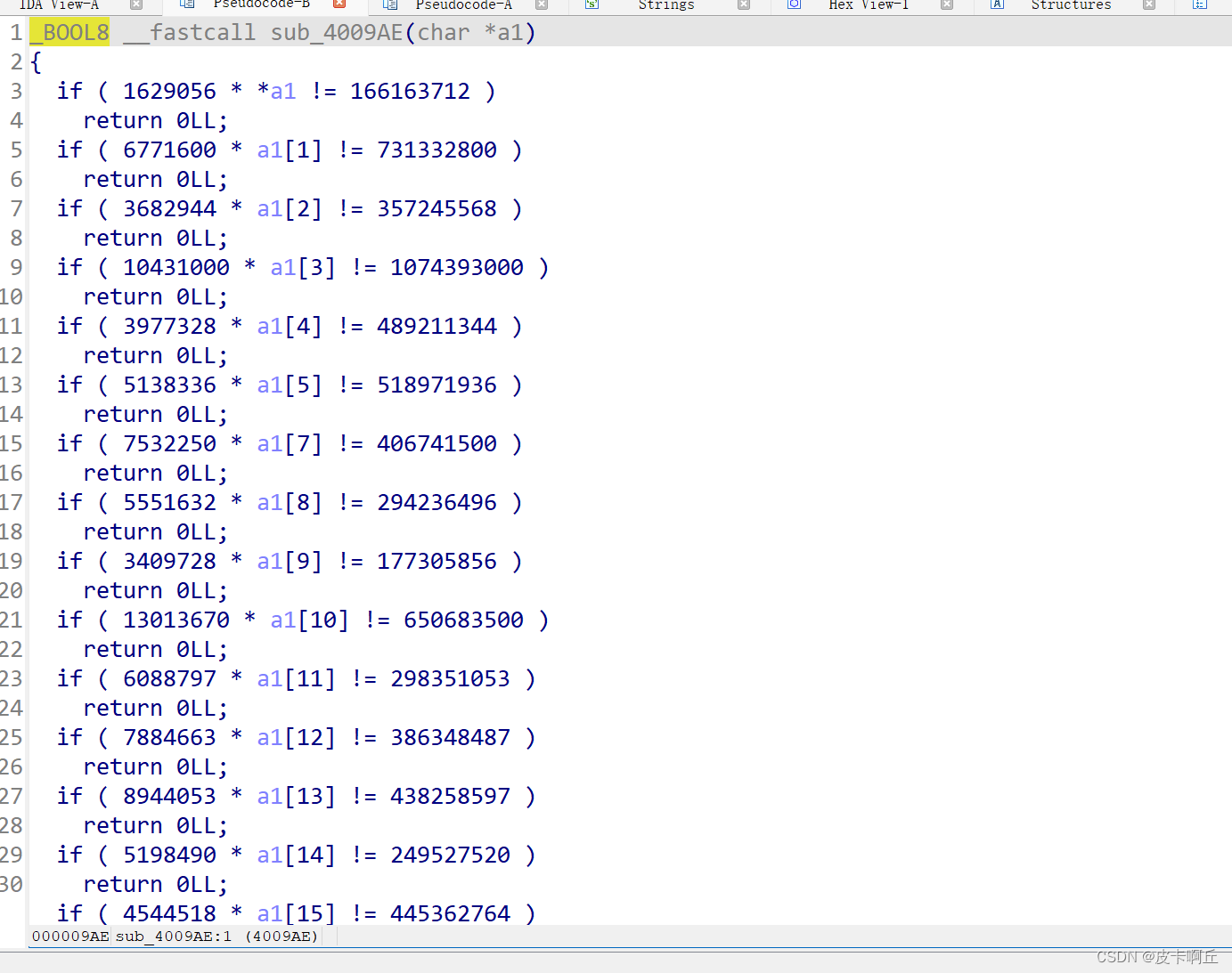 [WUSTCTF2020]level11，[GUET-CTF2019]re1-CSDN博客