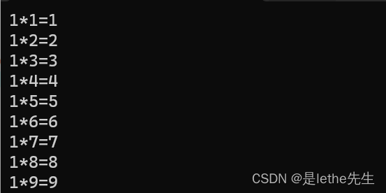 C语言实现9x9乘法表的单行和单列打印,-CSDN博客