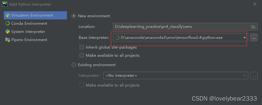 from tf.keras导入报错，以及pycharm下如何使用anaconda管理不同版本的tensorflow_from ...