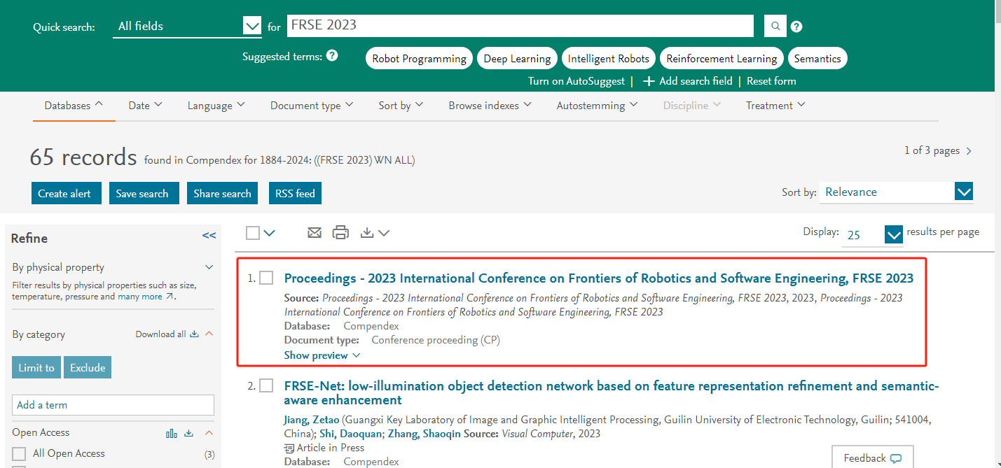 【EI检索通知 | FRSE 2023】会议论文集已完成EI检索_iccbdai会议检索情况-CSDN博客