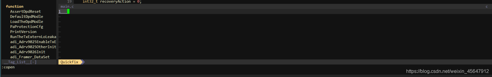 VIM： quickFix窗口的使用_vim quickfix列表窗口-CSDN博客