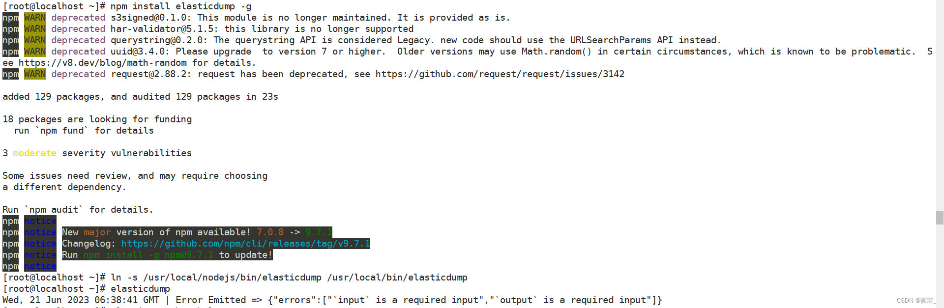 Elasticsearch-7.9.0数据迁移工具 Elasticdump导入导出_elasticdump最新版本-CSDN博客