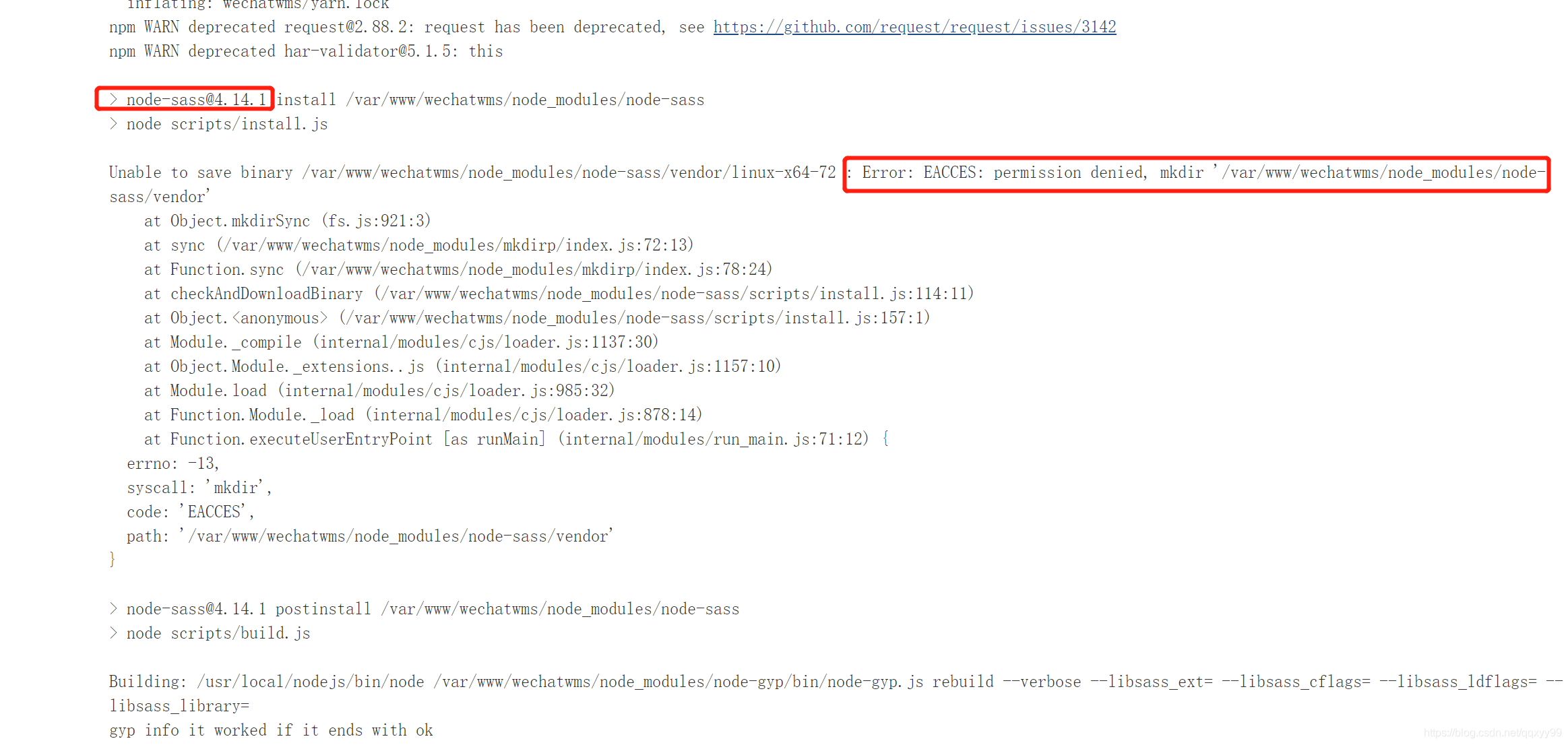 node-sass安装血泪史（二）-- 分析问题原因_! stack error: spawn eperm │ gyp err! stack at chi-CSDN博客