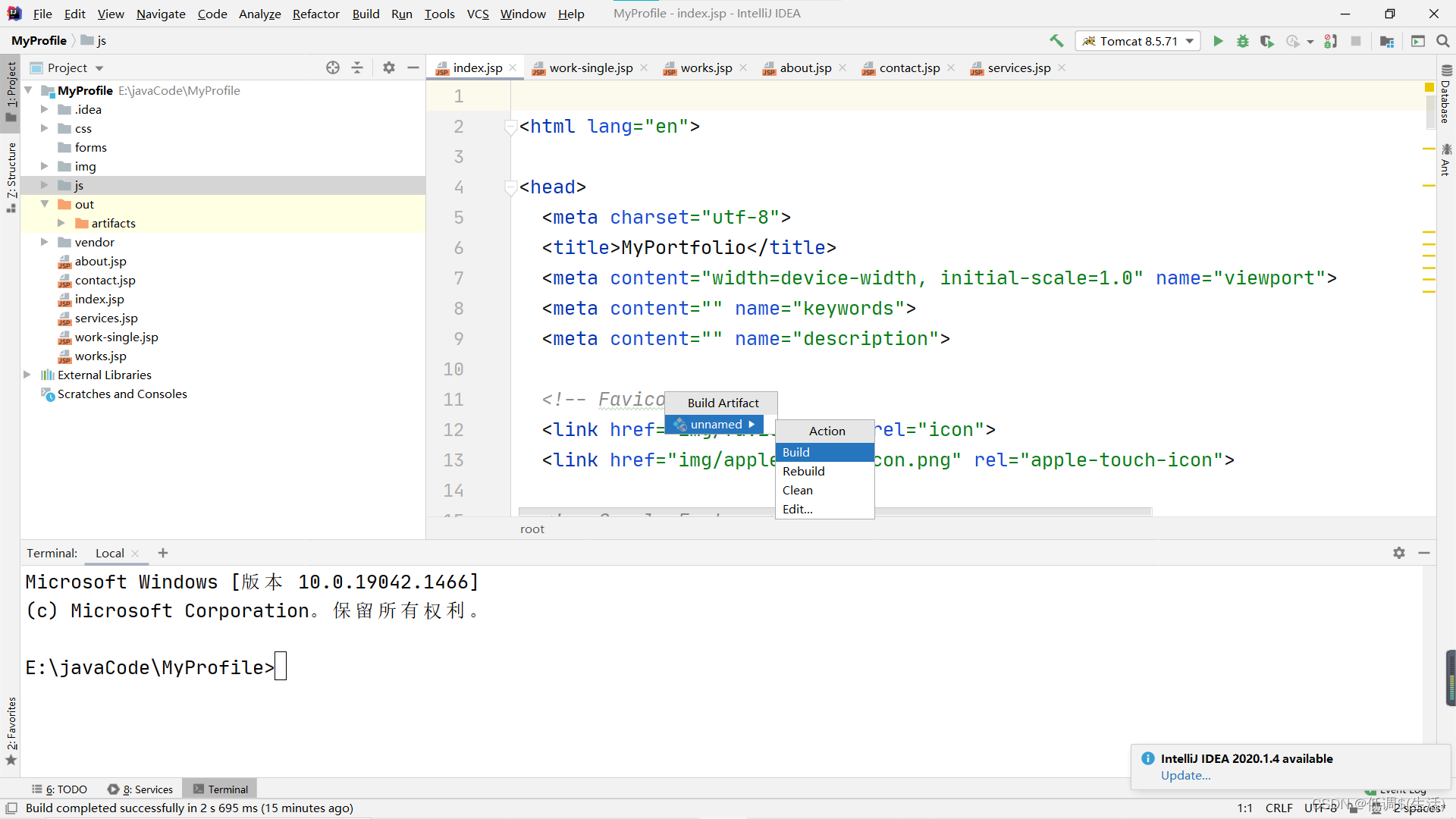 IDEA(如何将web项目打成war包）_web build war-CSDN博客