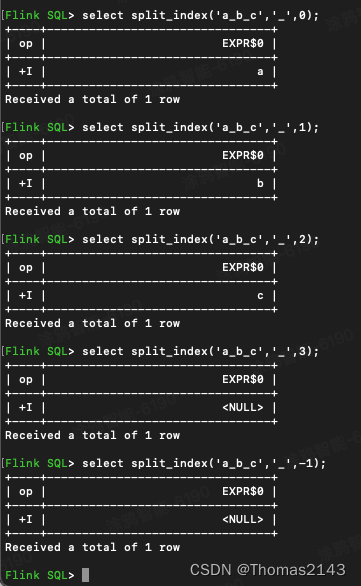 Flink Sql 内置函数 Splitindexflink Sql Split Csdn博客