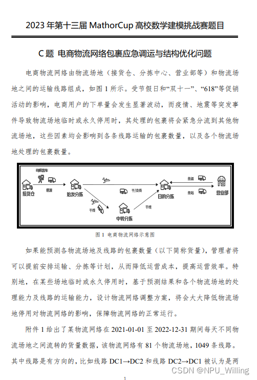 2023 Mather Cup c题总结_2023mathorcup杯c题论文-CSDN博客