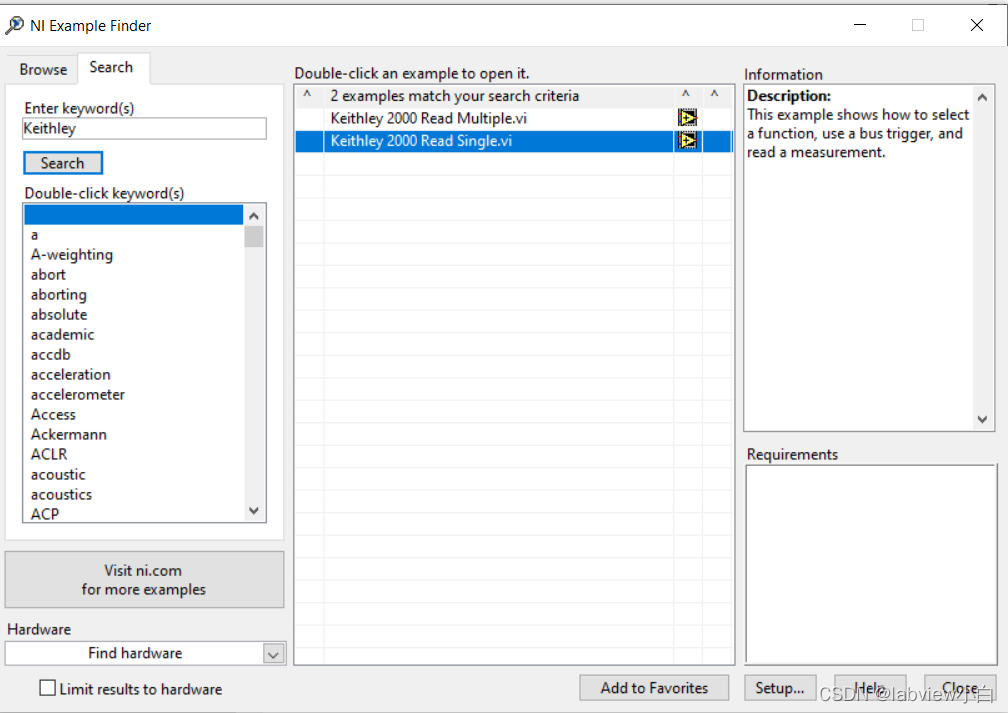 Labview分享(1)-Keithley 2000 范例应用_keithley 2000 series labview-CSDN博客