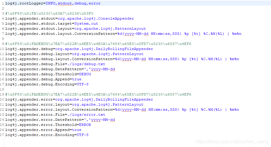 Log4j.properties的简单配置_log4j1.2.17 properties-CSDN博客