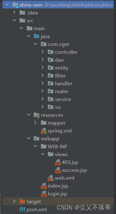 SSM整合Shiro安全框架-CSDN博客
