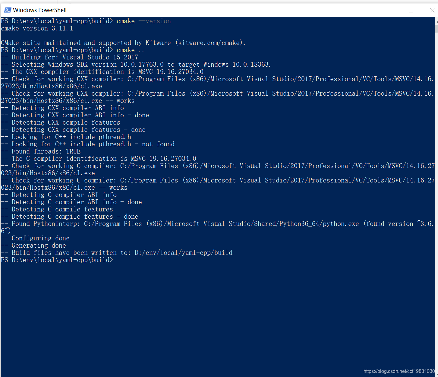 Windows10下使用VS2017编译和使用yaml-cpp库-CSDN博客