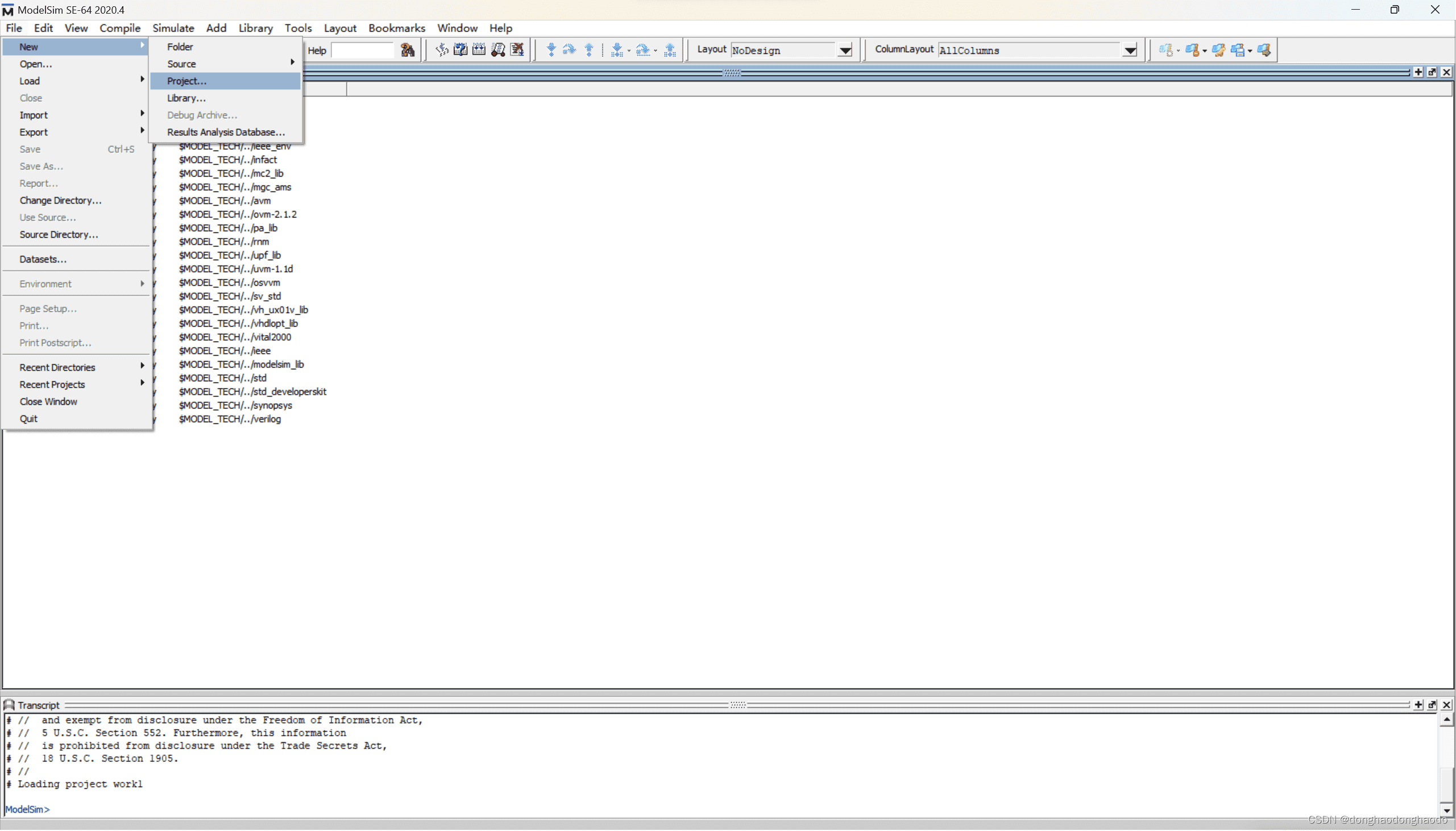 Modelsim入门教程_modelsim 怎么打开project-CSDN博客
