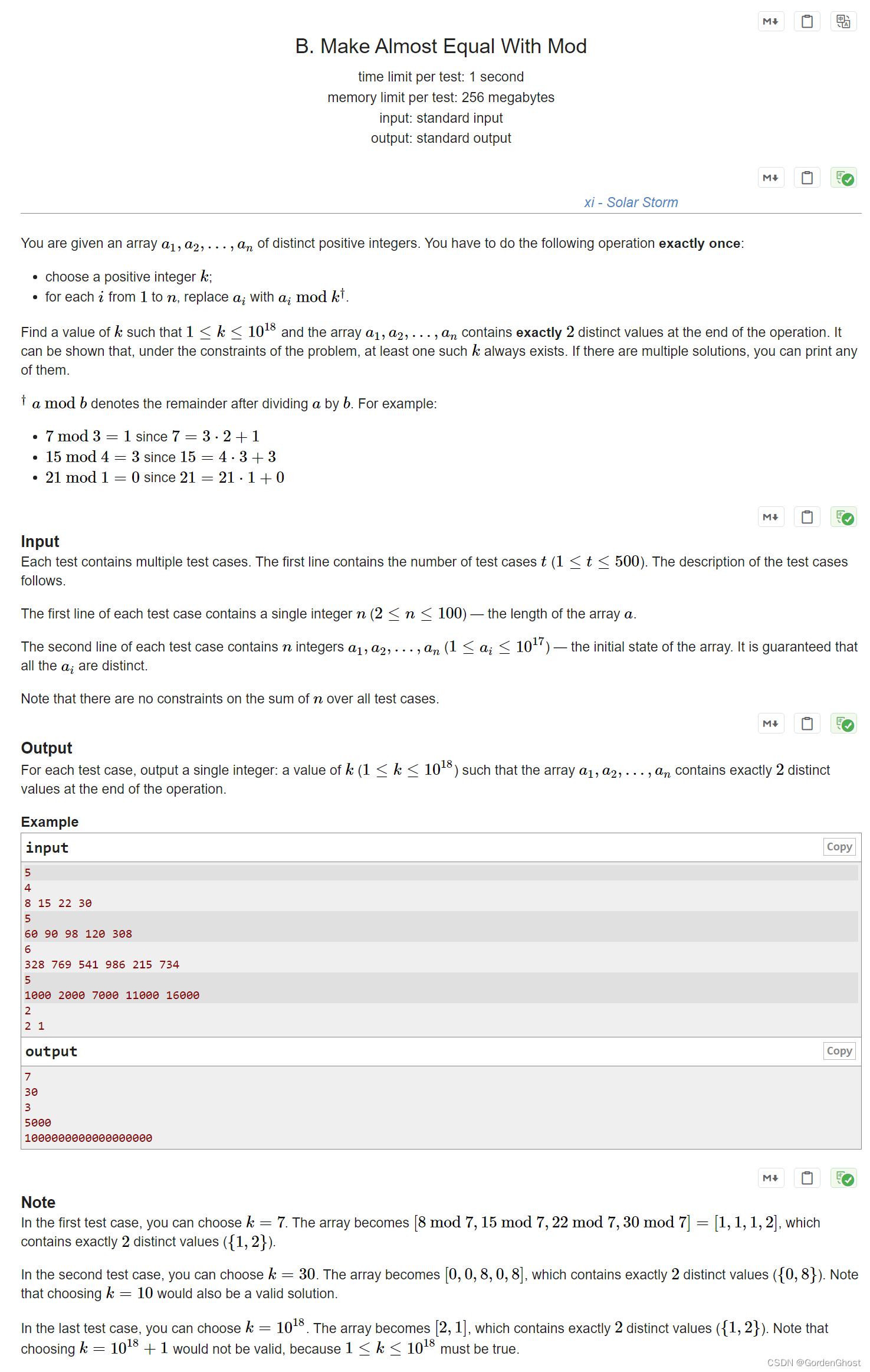 Make Almost Equal With Mod(Pinely Round 3)_make almost equal with modc++-CSDN博客