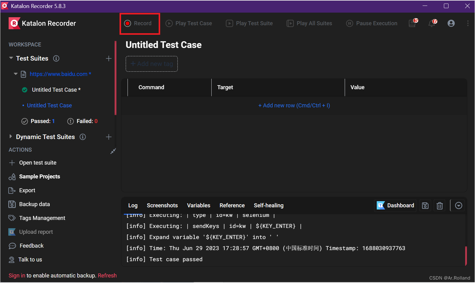基于Selenium WebDriver和Katalon Recorder进行脚本的录制、编辑、回放的Web应用功能测试（示例）-CSDN博客