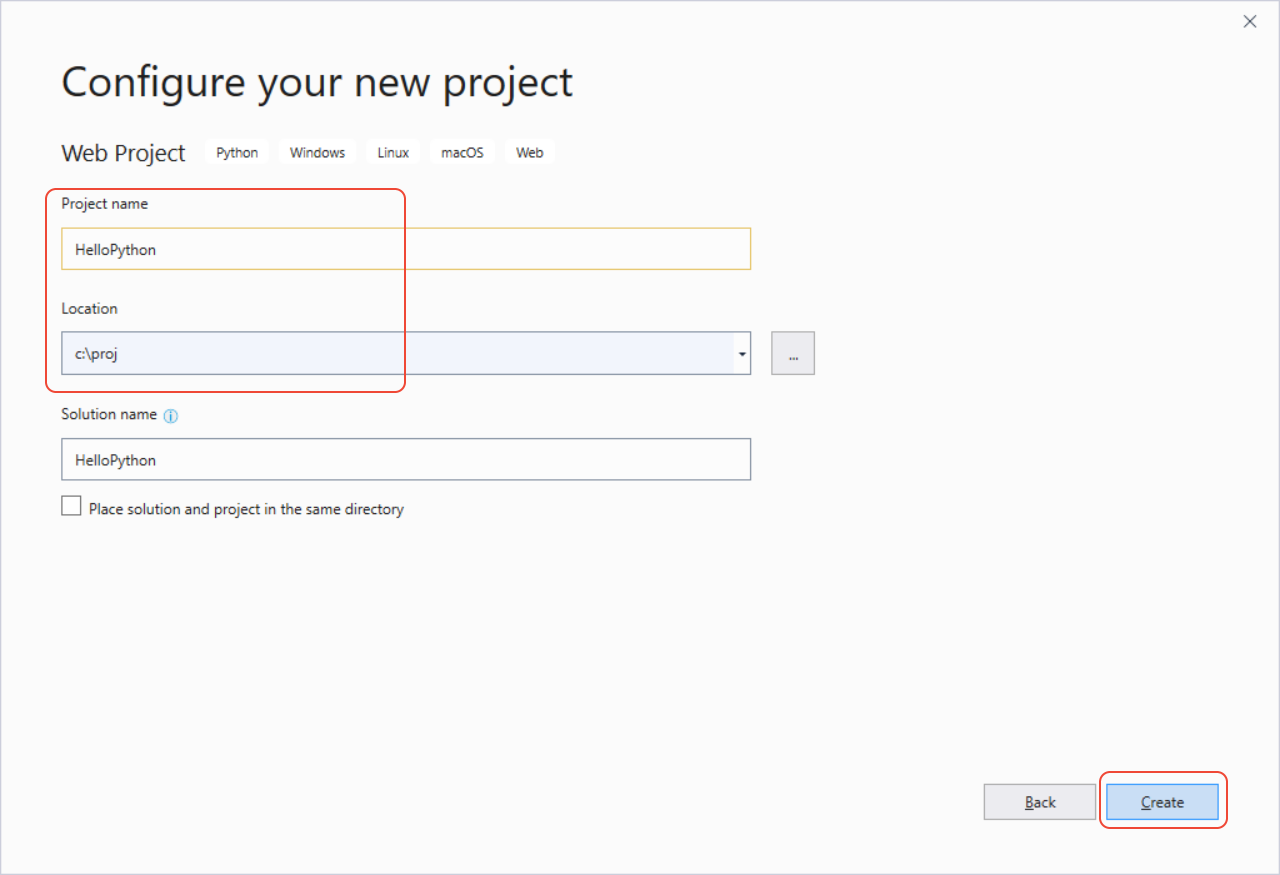 visual studio 2019 python web_快速入门：使用 Visual Studio 创建 Python Web 应用 ...