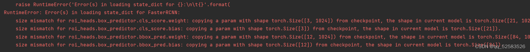 Faster-rcnn:RuntimeError: Error(s) in loading state_dict for FasterRCNN_received a runtimeerror ...
