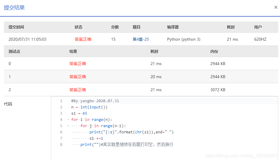 【Python】第4章-25 输出三角形字符阵列 (15分)_python字符三角形-CSDN博客