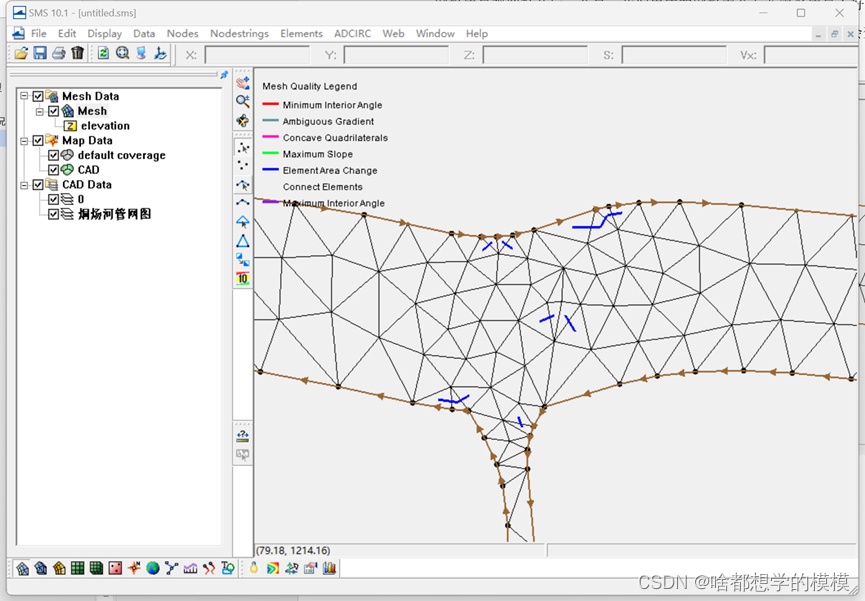 利用SMS 10绘制MIKE21河网网格文件_sms10.1-CSDN博客