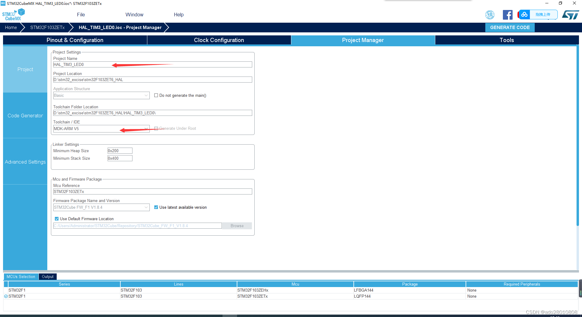 cubemx-stm32F103ZETx HAL库-定时器1s灯闪烁_hal定时器实现闪灯-CSDN博客