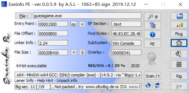 [BUUCTF]REVERSE——[BJDCTF 2nd]guessgame-CSDN博客