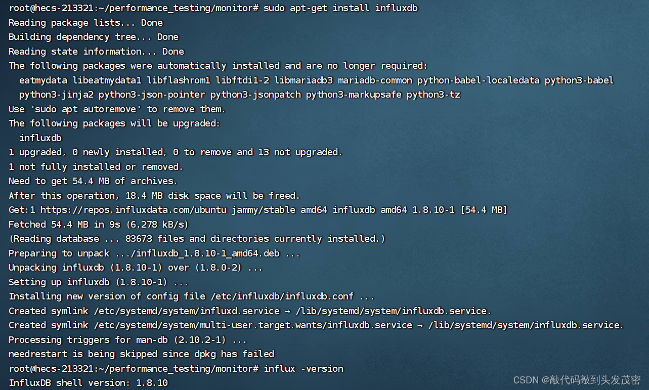 【Linux环境搭建】Ubuntu 22 安装 InfluxDB 1.8_ubuntu安装influxdb1.8-CSDN博客
