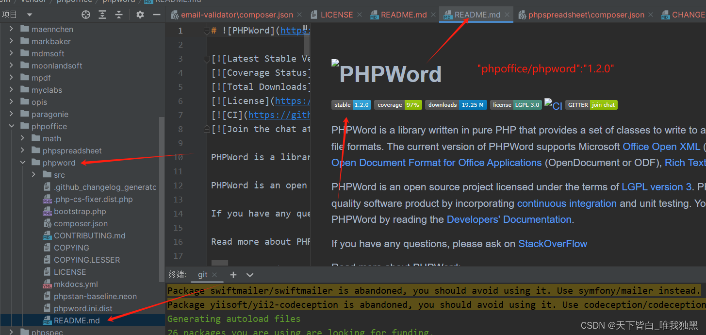 php 通过vendor文件 生成还原最新的composer.json_composer 根据verdor文件重建.json-CSDN博客