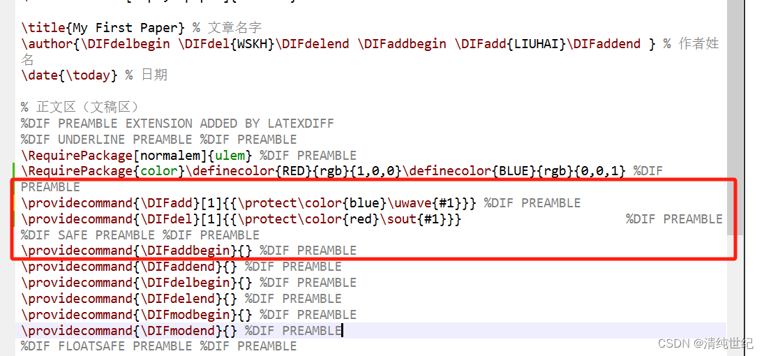 使用latexdiff添加LaTex文件修改痕迹_latex修改论文如何看到修改记录,以便让审稿专家看-CSDN博客