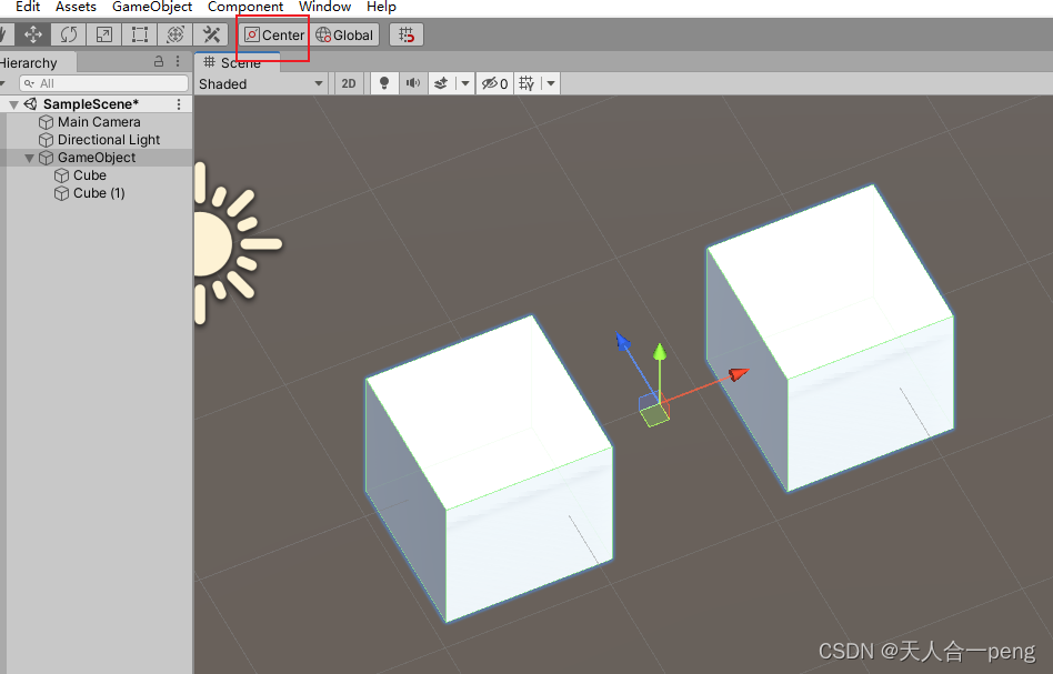 unity pivot and center_unity 旋转中心 与多物体中心不一致怎么办-CSDN博客