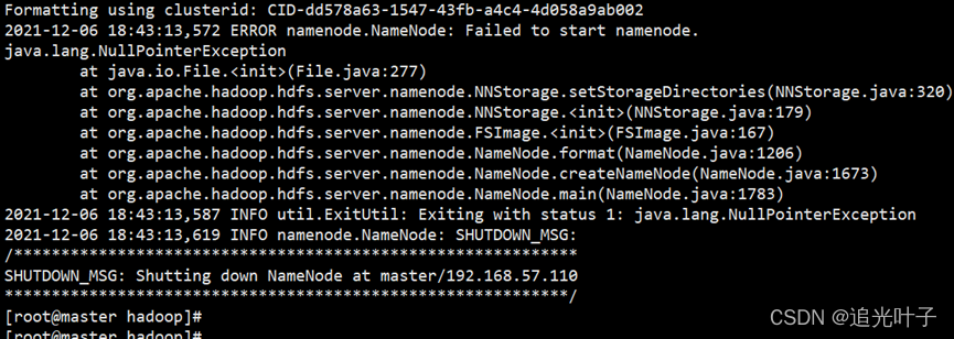 hadoop集群安装常见问题_error namenode.namenode: failed to start namenode.-CSDN博客