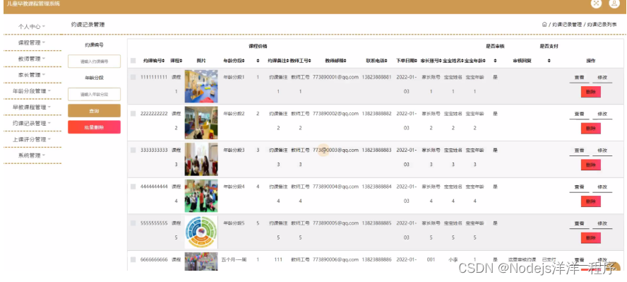计算机毕业设计nodejsvue儿童早教课程管理系统论文2022（程序源码lw部署基于vue Nodejs幼儿早期教育管理系统的设计与实现 Csdn博客