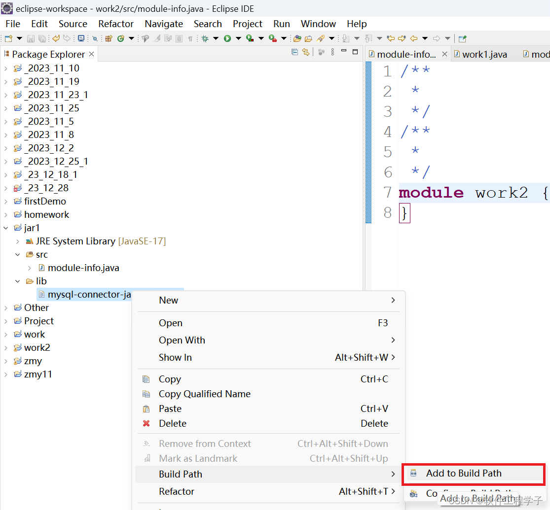 eclipse导入jar包的方法—导入mysql-connector-java-8.0.28为例_mysql-connector-java-8.0.28.jar-CSDN博客