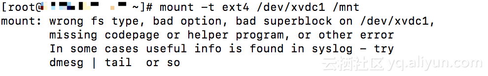 数据盘挂载mount: wrong fs type, bad option, bad superblock on /dev/sdb1 的排查_wrong fs type bad option ...