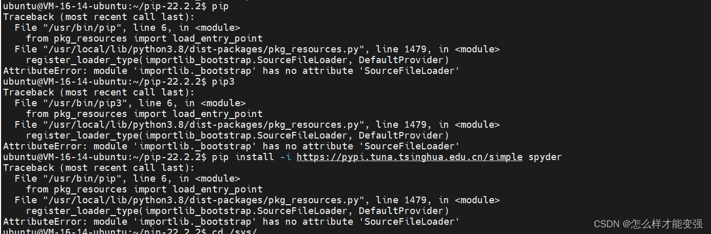 解决使用pip Pip3安装任意包都报attributeerror Module ‘importlib Bootstrap‘ Has No