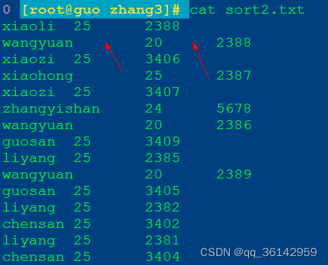 linux centos7 sort命令的学习与训练_centos sort-CSDN博客