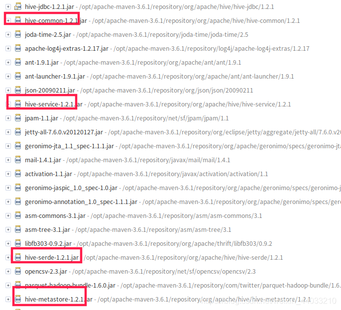 jdbc连接hive报错：java.lang.ClassNotFoundException: org.apache.thrift.transport.TTransport ...
