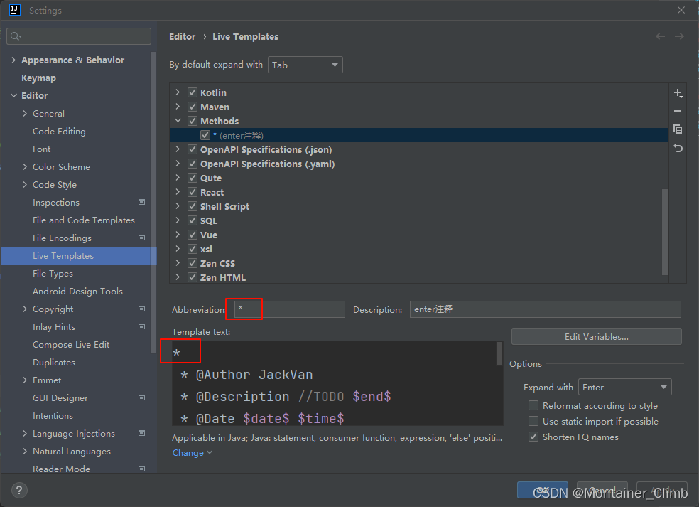 Idea设置方法注释模版param和return不生效问题_idea设置注释模板不生效-CSDN博客