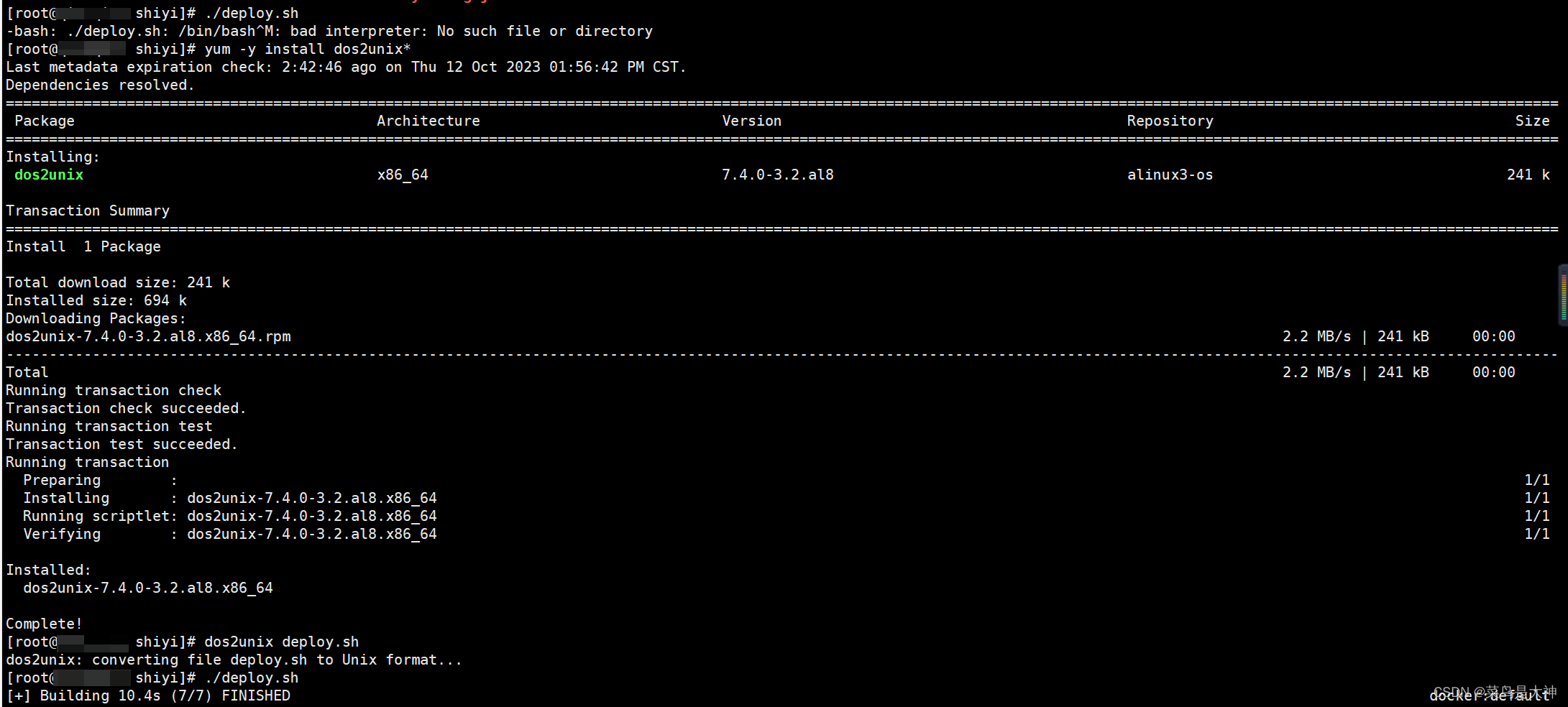 【已解决】-bash: ./deploy.sh: /bin/bash^M: bad interpreter: No such file or directory-CSDN博客
