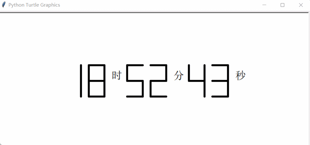 利用Python的turtle库来制作一个数字时钟_turtle绘制数字-CSDN博客