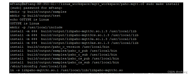 Linux环境下使用Eclipse Paho C 实现(MQTT Client)异步方式发布Message_linux安装paho.mqtt-CSDN博客