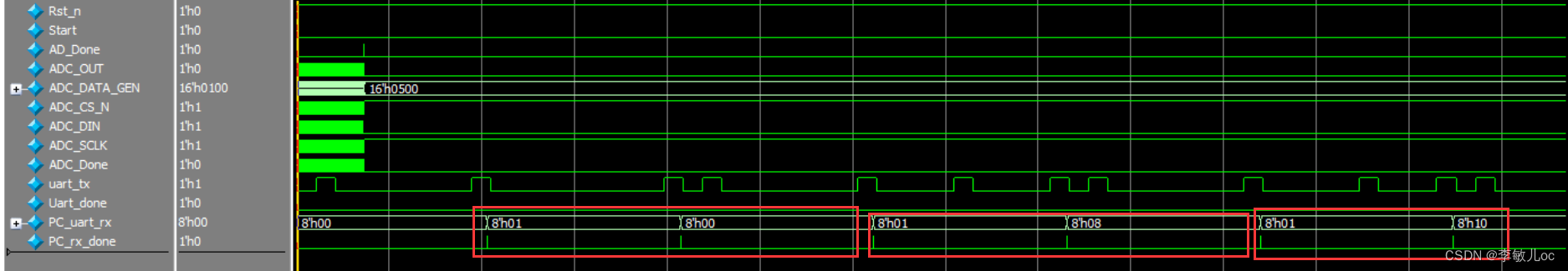 FPGA学习笔记：数据采集传输系统设计（六）：ADC采集FIFO缓存UART发送系统顶层及仿真_fpga adc-CSDN博客