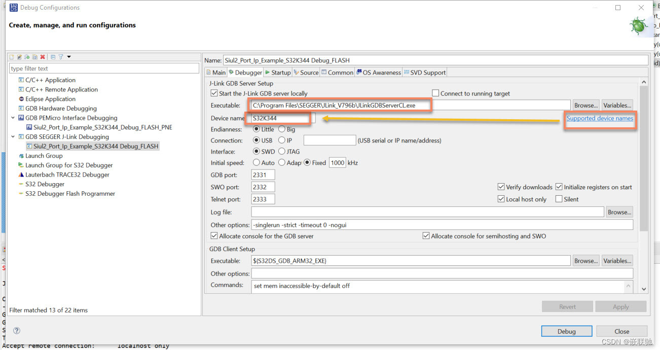 S32K3 工具篇2：如何在S32DS中使用Segger JLINK下载_s32ds jlink-CSDN博客