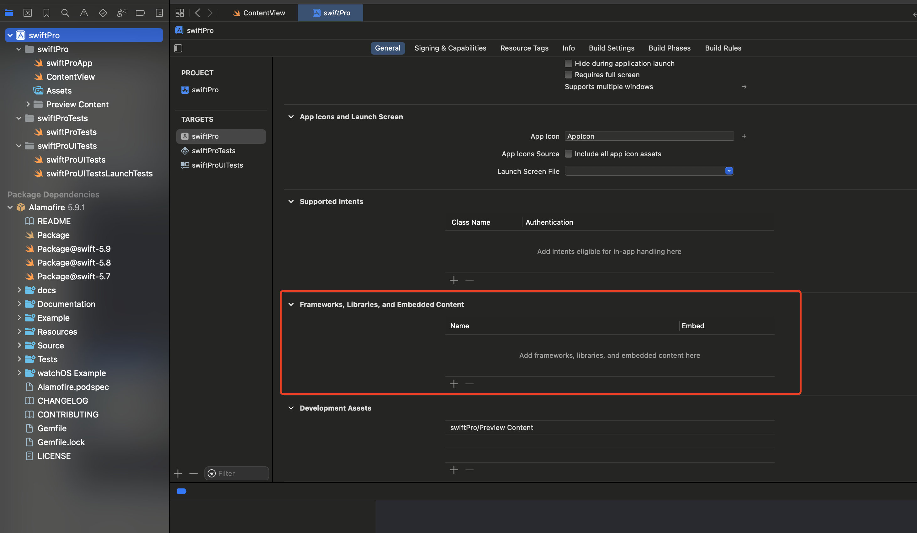 xcode依赖包package已经安装，但是提示No such module ‘Alamofire‘解决办法_no such module 'alamofire-CSDN博客