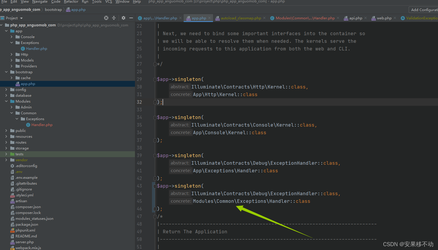 Laravel -＞Exceptions -＞Handler-＞ render错误异常的封装_laravel handler-CSDN博客