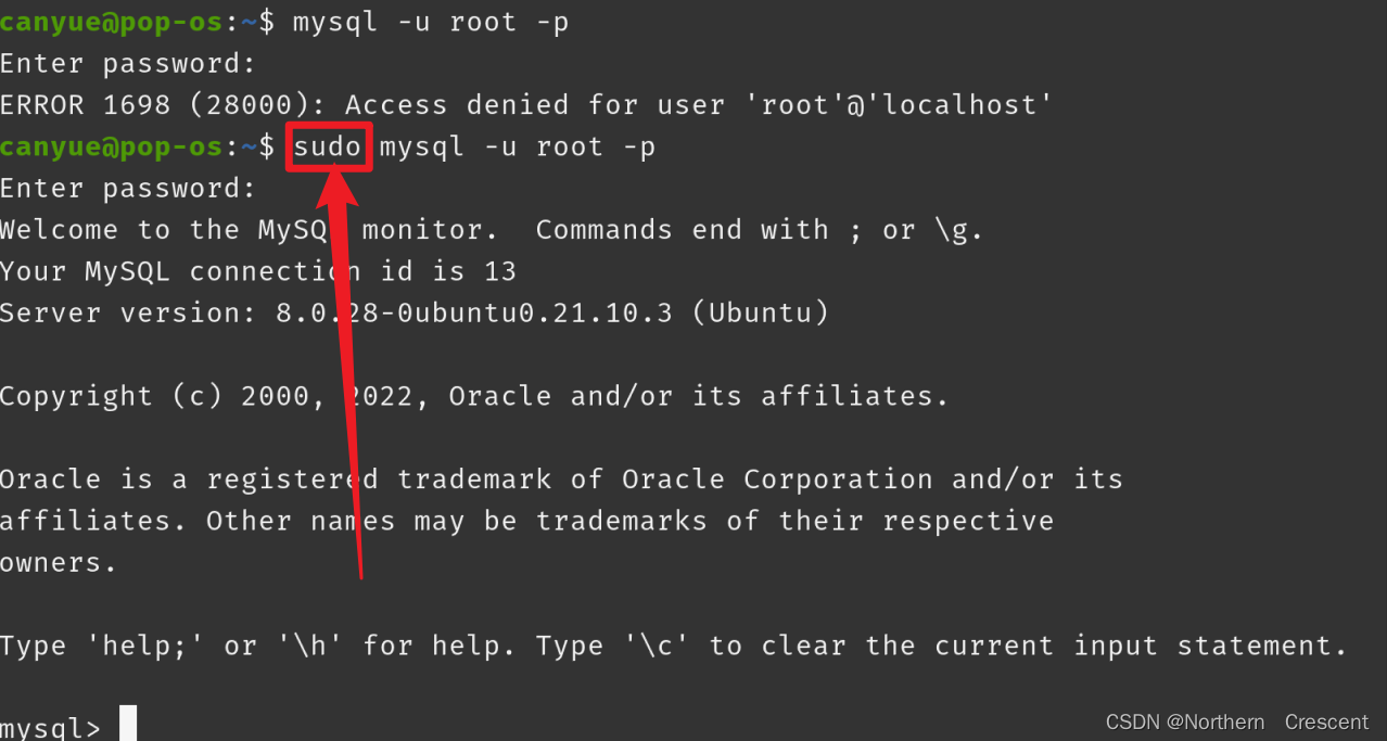 MYSQL连接报错 ERROR 1698 (28000): Access denied for user ‘root‘@‘localhost‘_connect mysql fail 1698 ...
