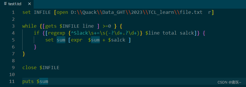Tcltool Command Language学习（二） 基本指令tcl Foreach Csdn博客