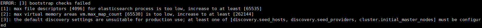ElasticSearch启动报错,报ERROR: [3] bootstrap checks failed [1]: max file descriptors [4096]_bootstrap ...