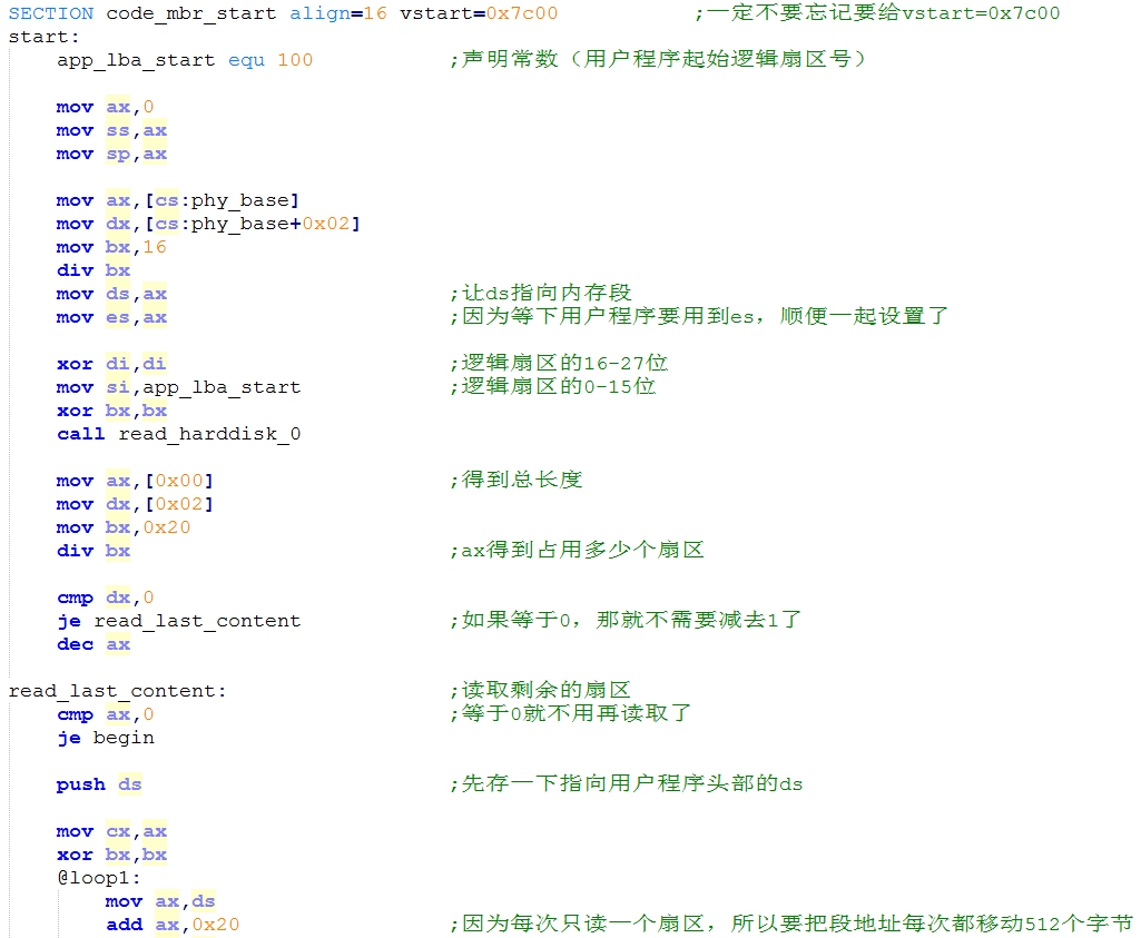 Asm《x86汇编语言 从实模式到保护模式》第8章:实模式下硬盘的访问,程序重定位和加载 Csdn博客