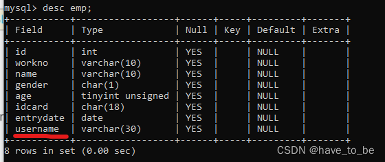 【黑马程序员】MySQL学习记录二（SQL）案例_create tabel emp( id int comment '编号', workno varc-CSDN博客
