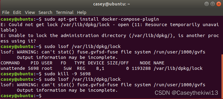E: Unable to lock the administration directory (/var/lib/dpkg/), is another process using it?-CSDN博客