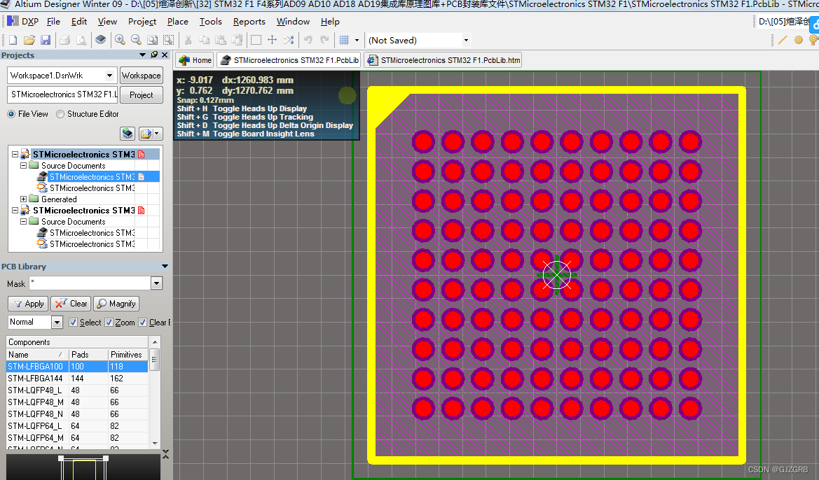 STM32 F1 F4系列AD09 AD10 AD18 AD19集成库原理图库+PCB封装库文件_stm32pcb封装库-CSDN博客